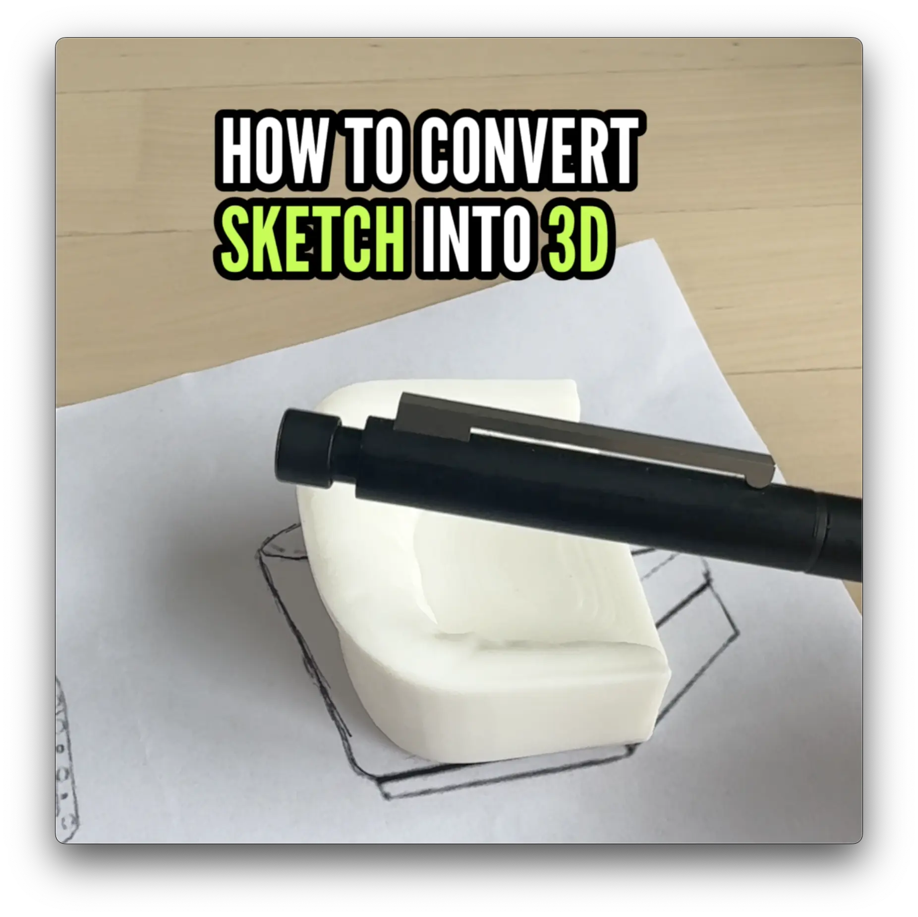 Instantly from 2D Sketch to 3D Model: Effortless 3D Printing Design with AI