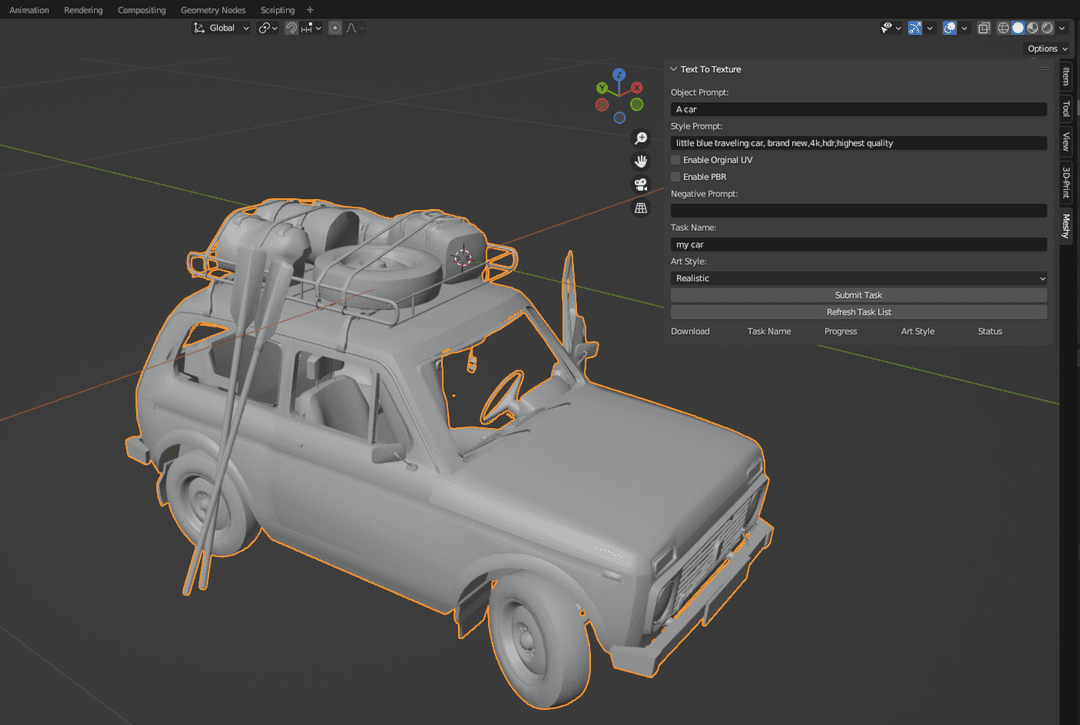 Stylized AI Texturing for Blender 3D Models - Blog - Meshy