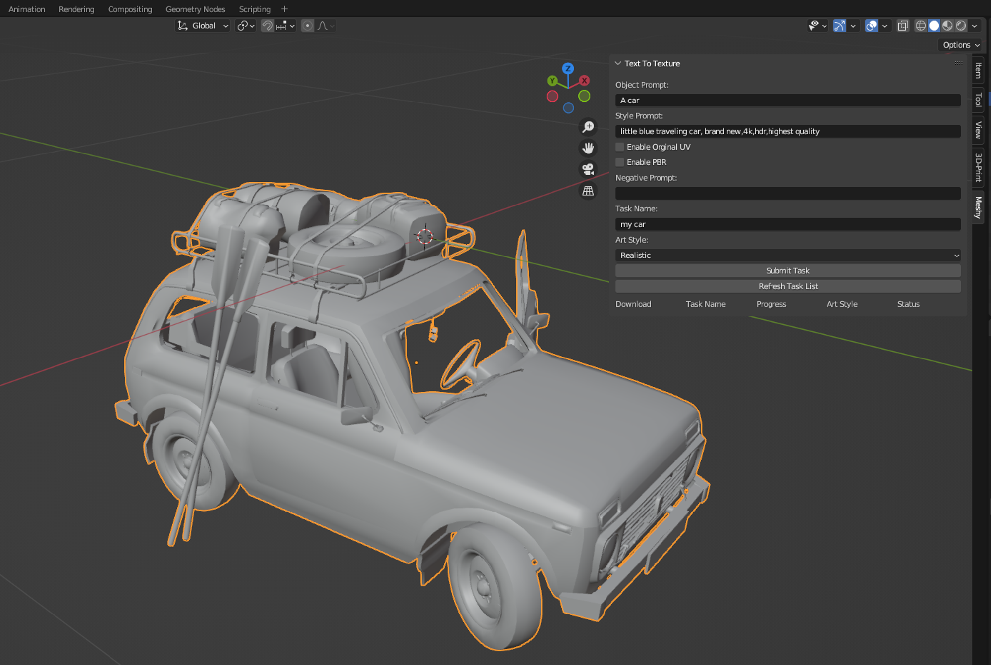 Stylized Ai Texturing For Blender 3d Models Blog Meshy
