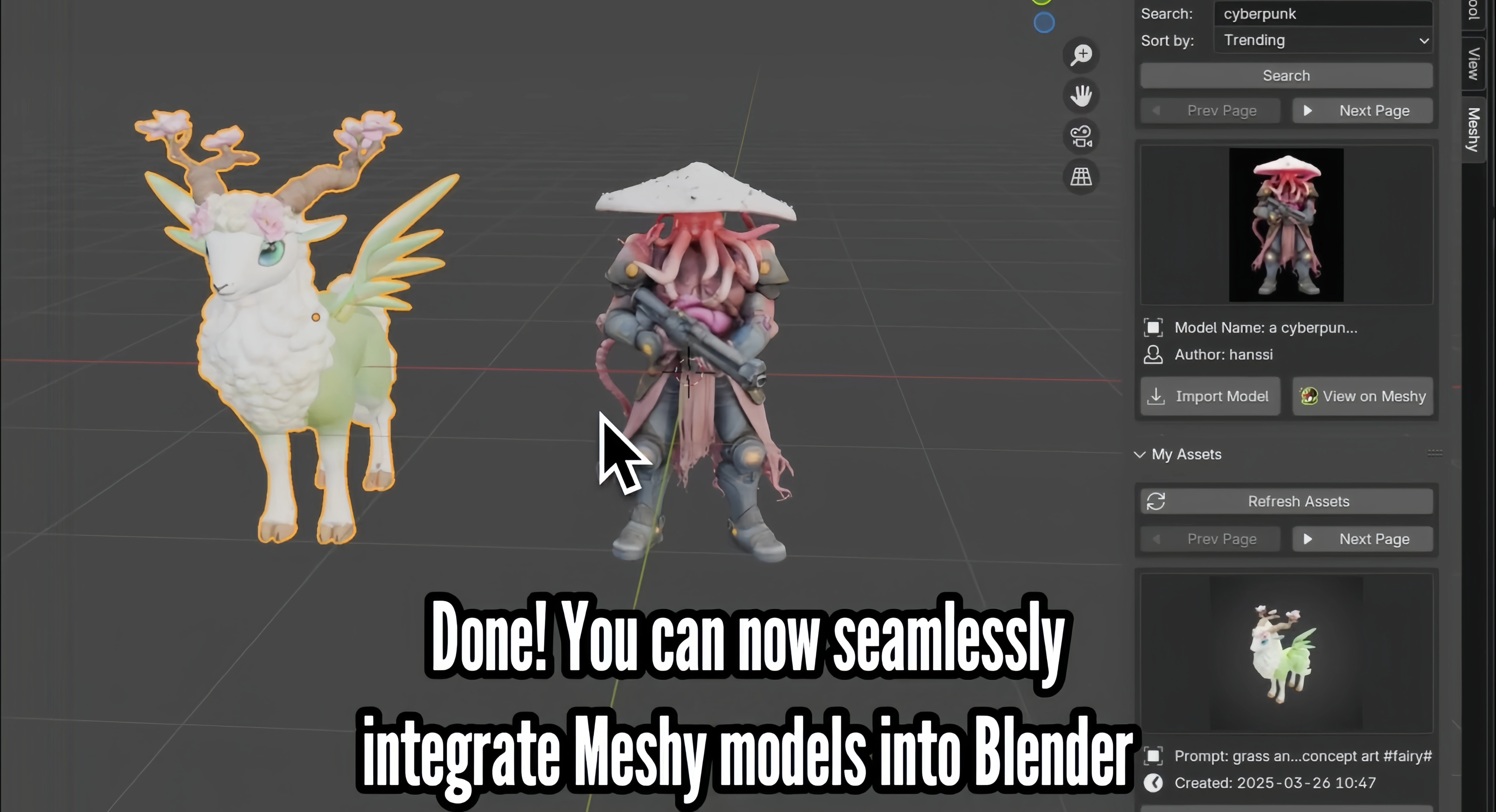 How To Import Models Into Blender Using The Meshy Plugin 2025 Tutorial