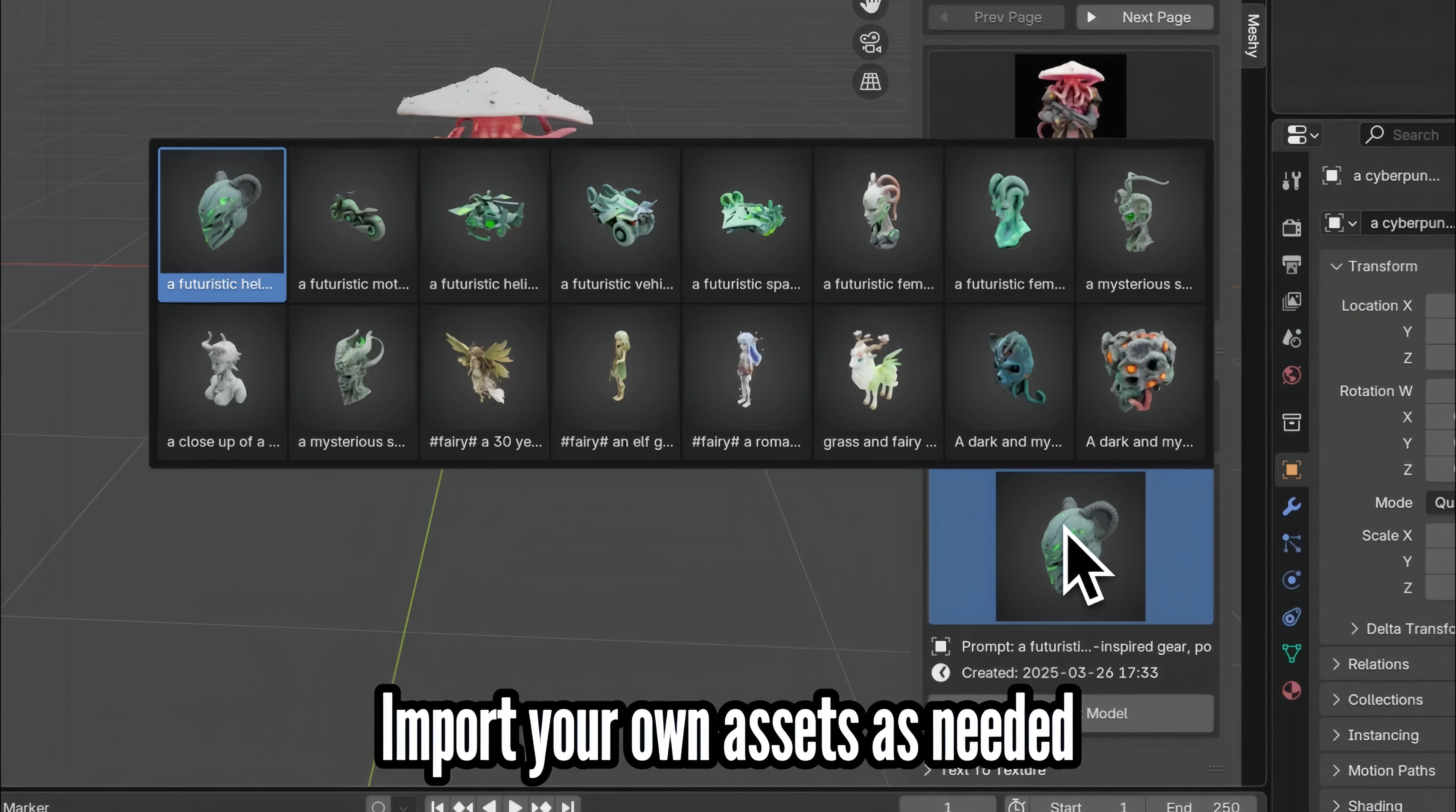 How To Import Models Into Blender Using The Meshy Plugin 2025 Tutorial