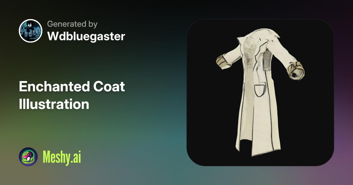 "Enchanted Coat Illustration" - Download free 3D models generated with ...