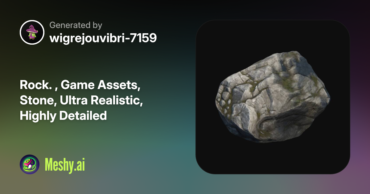 "Rock. , Game Assets, Stone, Ultra Realistic, Highly Detailed" - Download free 3D models ...