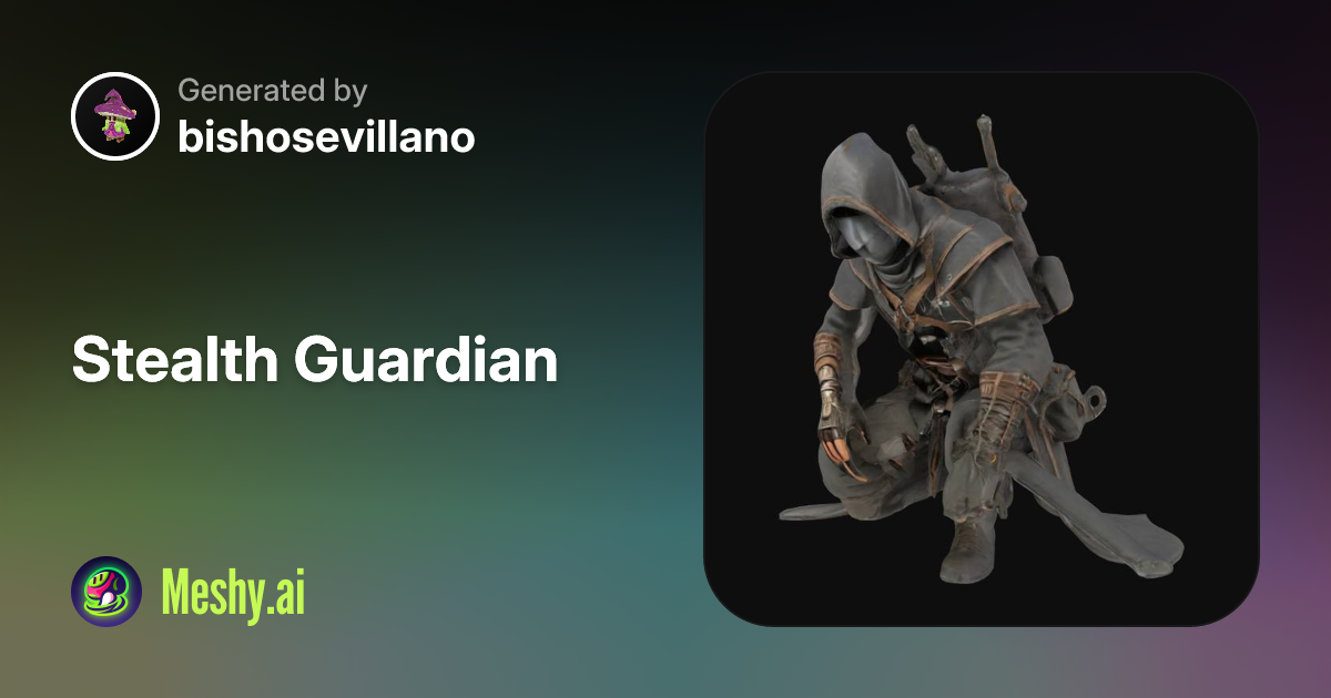 "Stealth Guardian" - Download free 3D models generated by @bishosevillano with Meshy