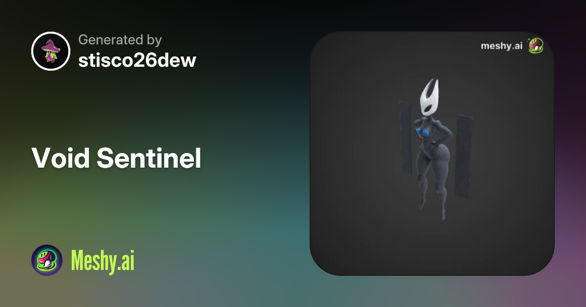 "Void Sentinel" - Download free 3D models generated by @stisco26dew with Meshy