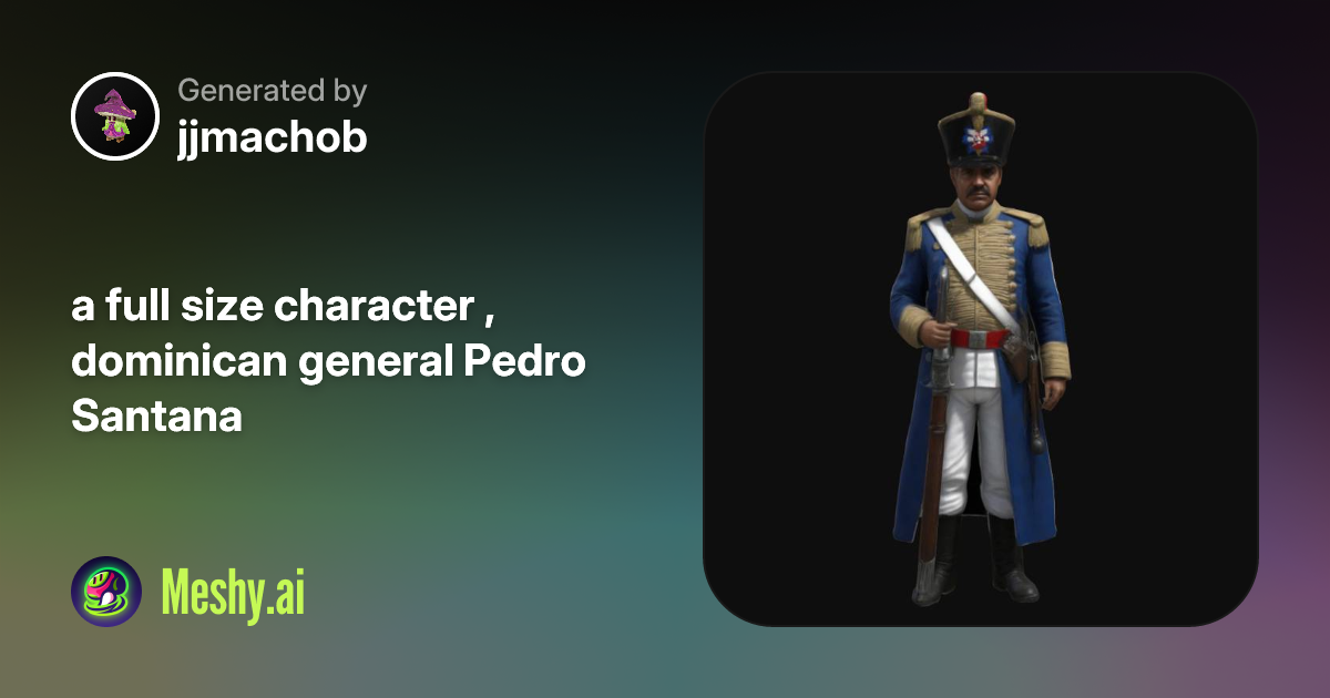 " a full size character , dominican general Pedro Santana " - Download ...