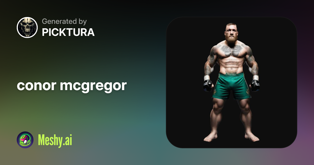 "conor mcgregor " - Download free 3D models generated with Meshy AI by ...